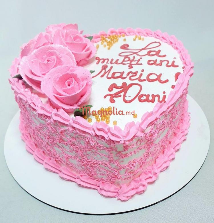 Tort inima acoperit cu frisca 78111 | Magnolia.md Comandă Online, Comod ...